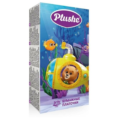 Носовые платки Plush бумажные трехслойные 10х10шт