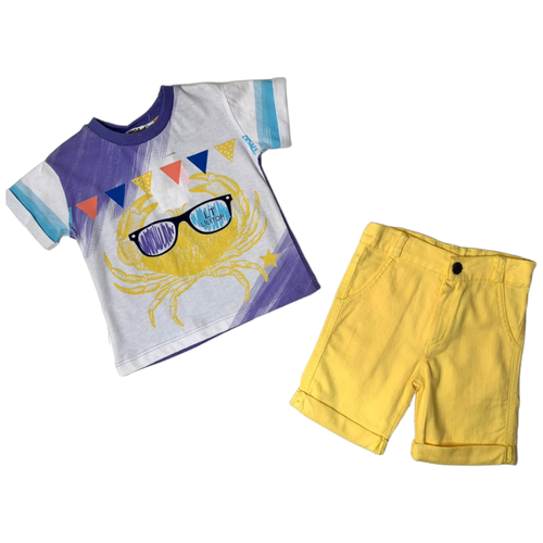 Комплект одежды Lilitop, размер 98, желтый, фиолетовый