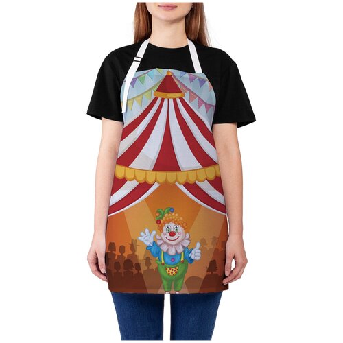 Фартук женский для готовки JoyArty "Приветствие клоуна", универсальный размер
