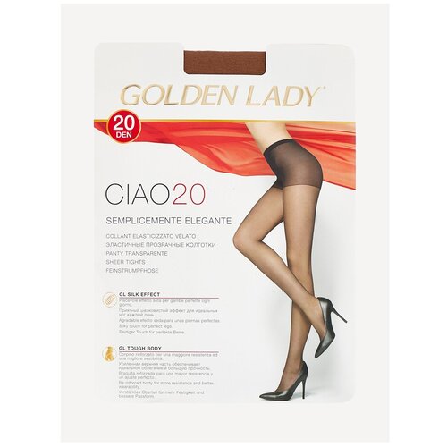Колготки  Golden Lady Ciao, 20 den, размер 4, бежевый, коричневый