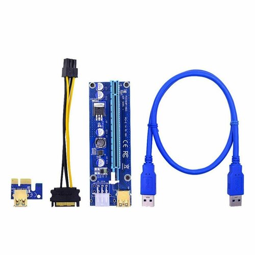 Райзер Riser PCI-E 1x to 16х 6pin VER 006C USB 3.0 / Райзер для видеокарты USB 3.0 ver 006С