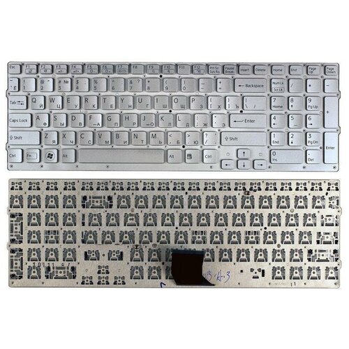 Клавиатура для ноутбука Sony Vaio VPC-CB VPC-CB17 серебристая