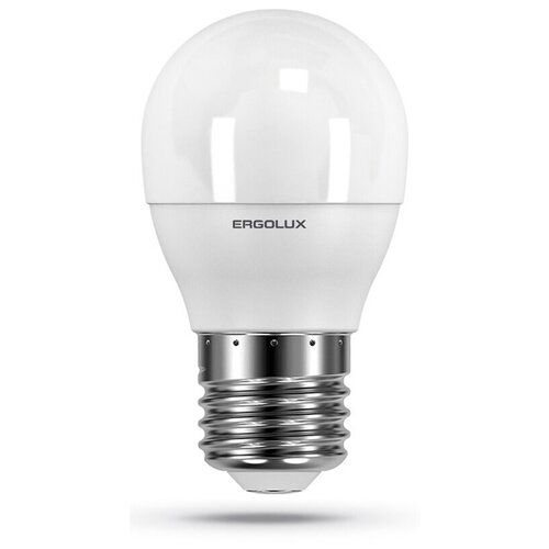 Лампа светодиодная Ergolux 12145, E27, G45, 7 Вт, 4500 К