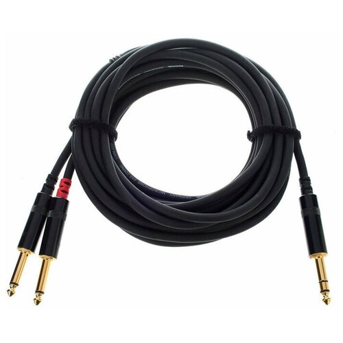 Cordial CFY 3 VPP кабель Y-адаптер джек стерео 6.3мм—2 джека мон