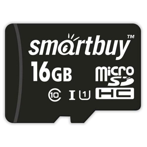 Карта памяти microSDHC 16gb Smart Buy UHS-1 class 10 + адаптор SD