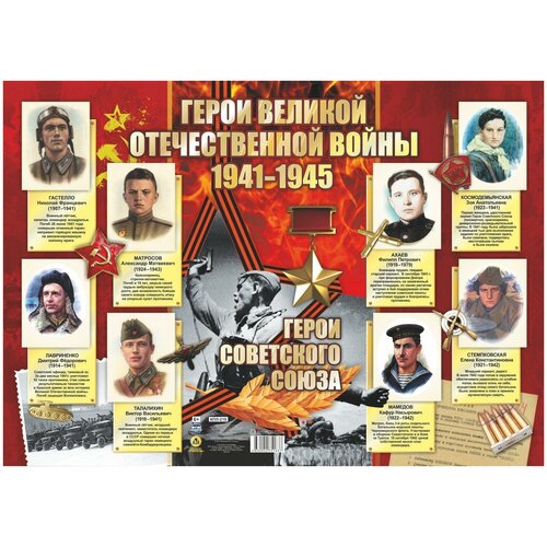 Плакат оформительский "Герои Великой отечественной войны. 1941-1945 гг."
