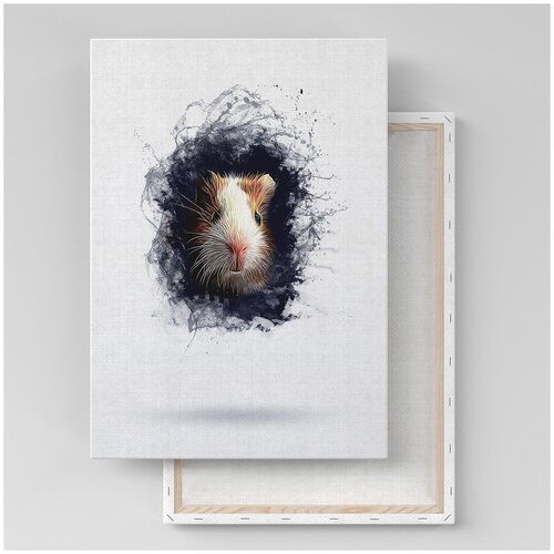 Картина на холсте с подрамником / Animals series. Hamster Серия Энималс. Хомяк / Артем Андарский Archie
