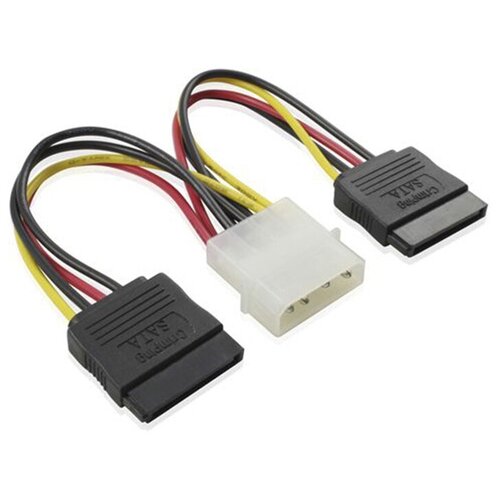 Кабель питания разветвитель 15см SATA MOLEX переходник питания Molex на 2 x SATA