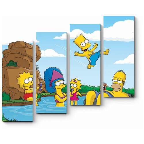 Модульная картина Симпсоны 80x69