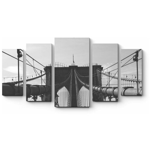 Модульная картина Линии черно-белого моста170x94