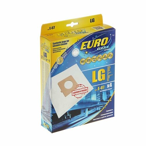 Мешок-пылесборник Euroclean e-07/4 синтетический, многослойный, 4 шт (LG TB-33) (комплект из 6 шт)