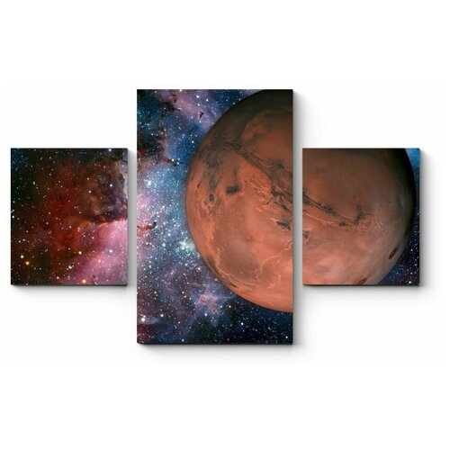 Модульная картина Марс и Вселенная 170x111