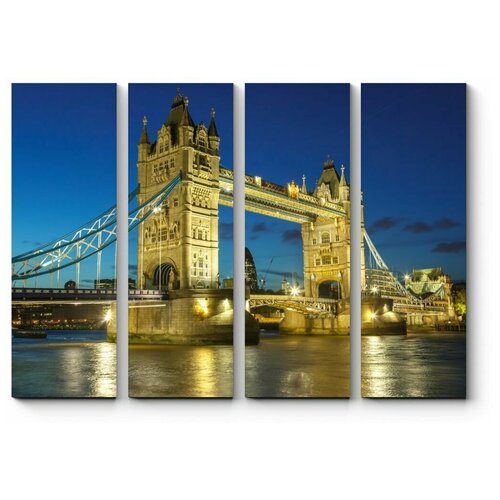 Модульная картина Мост через ночь, Лондон 160x120