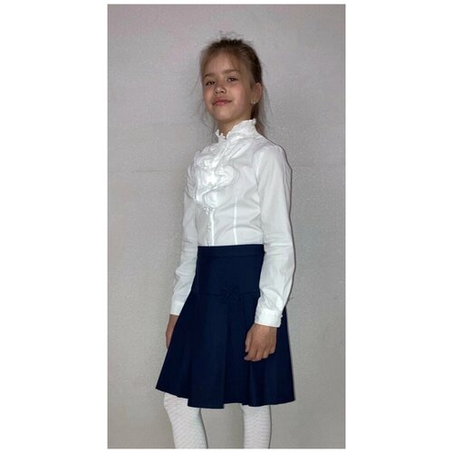 Школьная юбка РУСЬ, размер 152-40, синий