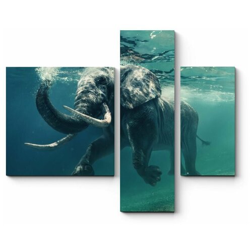 Модульная картина Слон покоряет океан 100x83