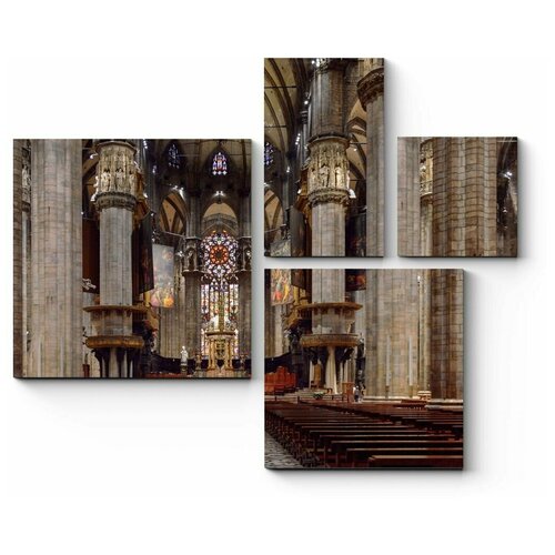 Модульная картина Внутри Миланского собора162x135