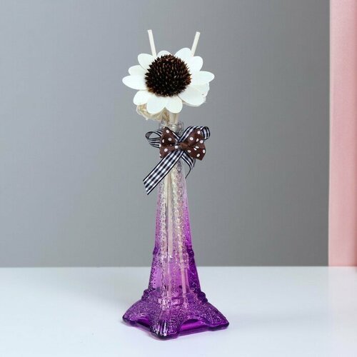 Набор подарочный 'Эйфелева башня'(ваза, палочки с декором, свечи, аромамасло), лаванда, 8 марта