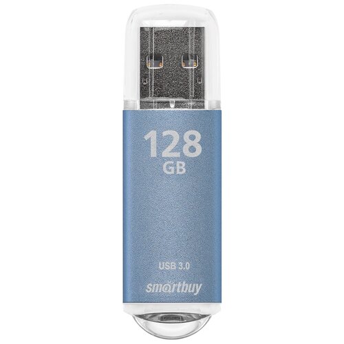 Флешка SmartBuy V-Cut USB 3.0/3.1 128 ГБ, 1 шт., голубой