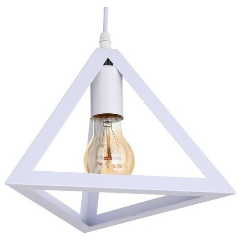 Светильник подвесной "Пирамида" 1x40Вт E27 белый 16х16х116 см