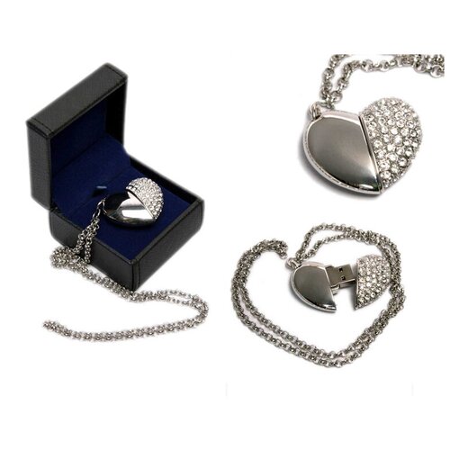 Флешка love in box (16 Гб / GB USB 2.0 Серебро/Silver HEART_N_D Необычный подарок любимой 14 февраля в интернет магазине)