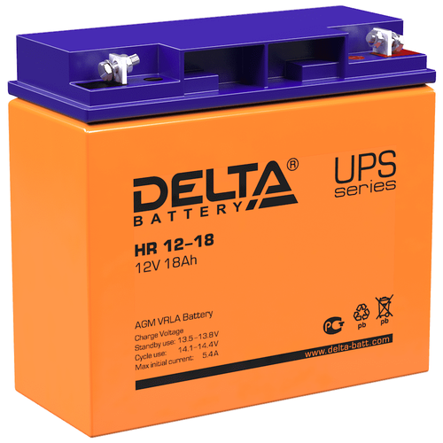 Аккумуляторная батарея DELTA Battery HR 12-18 12В 18 А·ч