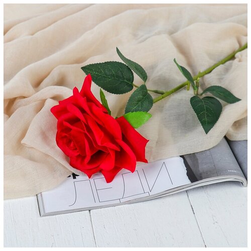Poetry in flowers Цветы искусственные "Роза Гран При" 7х46 см, красный