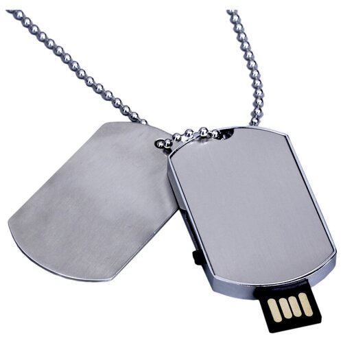 Флешка Армейский жетон в подарок для военного (8 Гб / GB USB 2.0 Серебристый Armi)