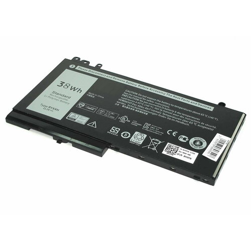 Аккумулятор RYXXH для ноутбука Dell Latitude E5250 11.1V 38Wh (3400mAh) черный