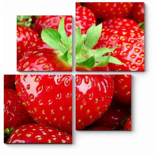 Модульная картина Спелые ягоды клубники 180x180