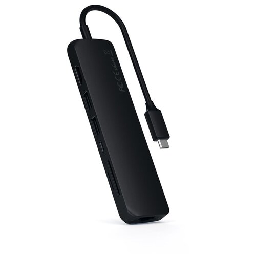 USB-концентратор  Satechi SLIM MULTI-PORT (ST-UCSMA3), разъемов: 3, 12 см, черный