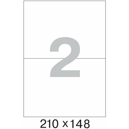 Этикетки самоклеящиеся Promega label 210х148 мм полуглянец 2 штуки на листе белые 100 листов в упаковке, 1627422