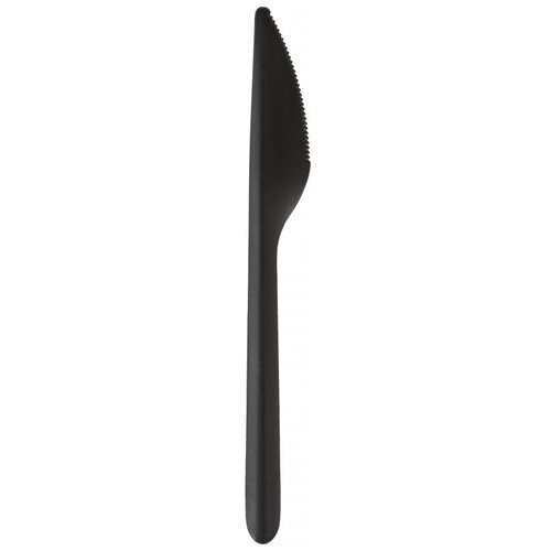 Нож премиум одноразовый столовый 180 мм, черный, 150шт/уп