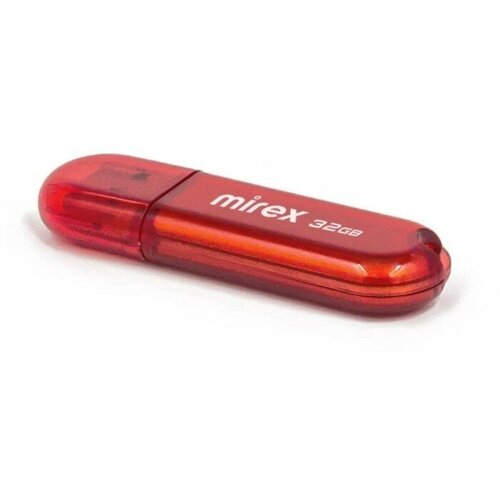 Флешка Mirex CANDY RED, 32 Гб , USB2.0, чт до 25 Мб/с, зап до 15 Мб/с, красная