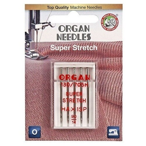 Игла/иглы Organ Super Stretch 90, серебристый , 5 шт.