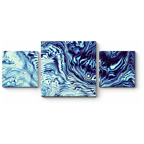 Модульная картина Волны и блики 70x30