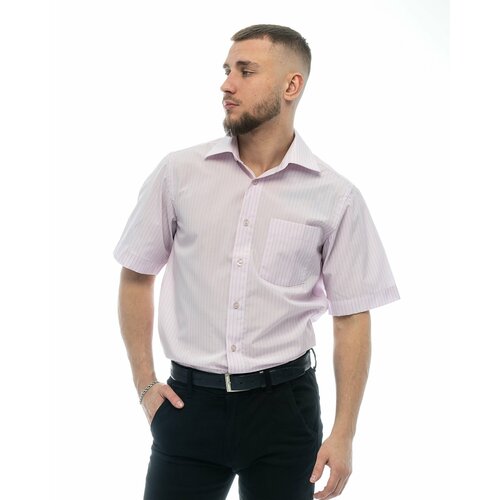 Рубашка Imperator, размер 50RU/L/178-186/41 ворот, розовый