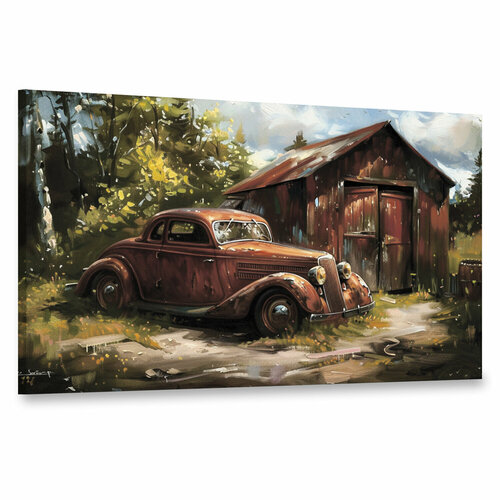Интерьерная картина 100х60 "Автомобильное искусство"