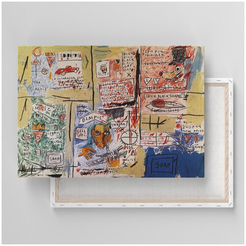 Картина на холсте с подрамником / Basquiat J.M. - Olympic / Баския Жан-Мишель
