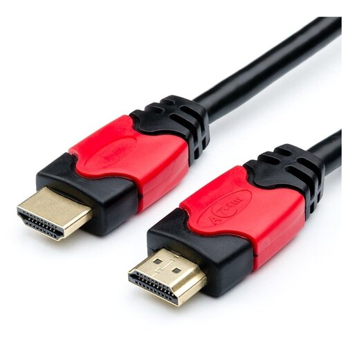 Atcom / Кабель HDMI - HDMI 3м Red/Gold черный в блистере AT4944