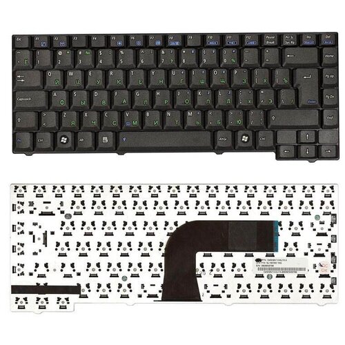 Клавиатура для ноутбука Asus PRO55V, русская, черная, Г-образный Enter