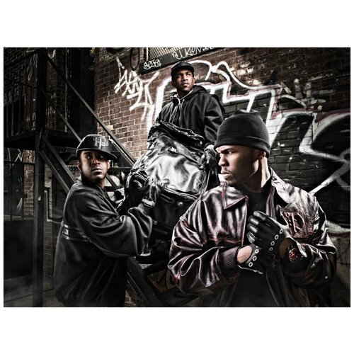 Плакат, постер на бумаге G Unit/50 cent/музыкальные/поп исполнитель/артист/поп-звезда/группа. Размер 21 на 30 см