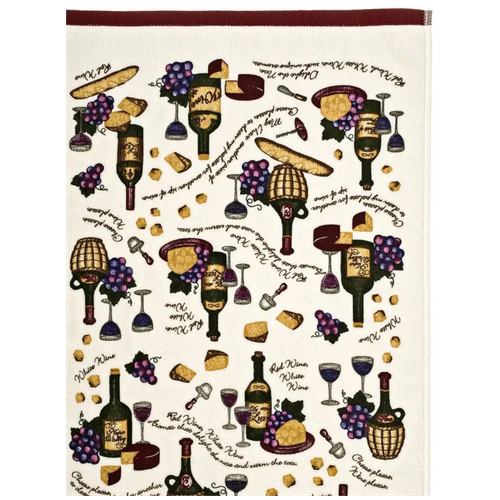 Кухонное махровое полотенце с петелькой Виноградная Лоза