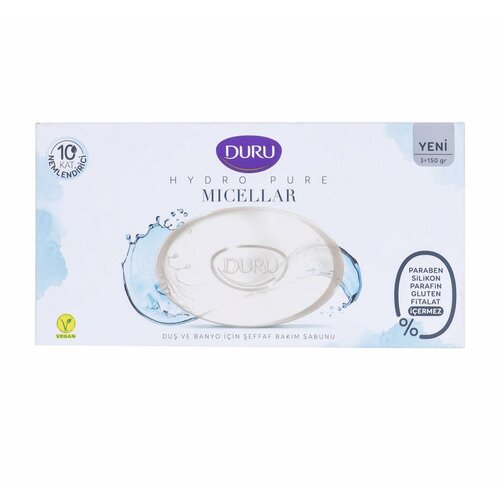 Туалетное мыло DURU Hydro Pure Мицеллярный уход, 3 шт х 150 г