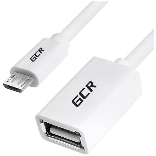 Переходник/адаптер GCR USB - microUSB 28 AWG (GCR-MB5), 0.75 м, белый