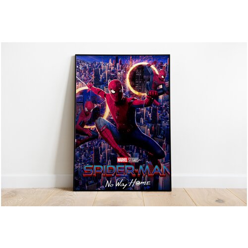 Постер "Герои Марвел" / Формат А4 (21х30 см) / Плакат Marvel / c черной рамкой