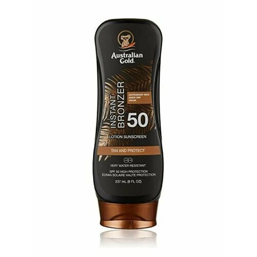 Australian Gold Lotion Sunscreen with Instant Bronzer SPF 50, Солнцезащитный лосьон с мгновенным бронзированием