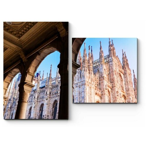 Модульная картина Миланский собор с необычного ракурса110x83