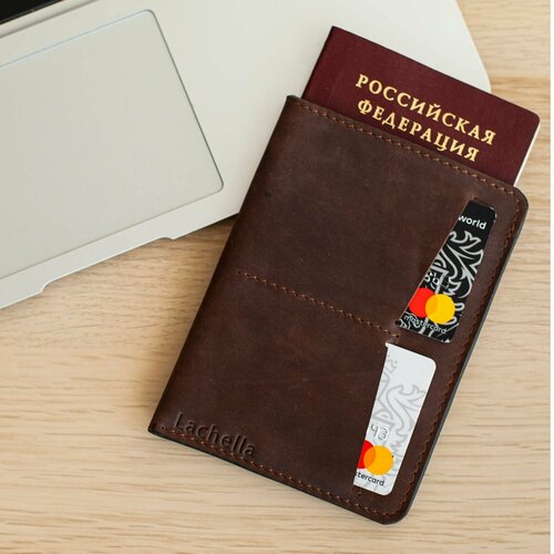 Обложка для паспорта Колесникова Е.В., коричневый