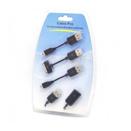 Переходник USB Орбита TD-1102 (3 разъёма, Nokia, iPhone, Black Berry, HTC)