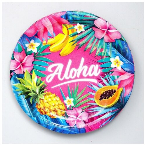 Тарелка бумажная Aloha, набор 6 шт, 18 см